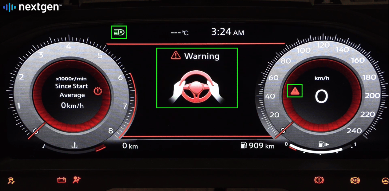 Automated Driver's Instrument Cluster Display Panel Testing